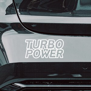 Turbo Power Car Sticker: Boost Your Vehicle's Performance and Style! - Etsy