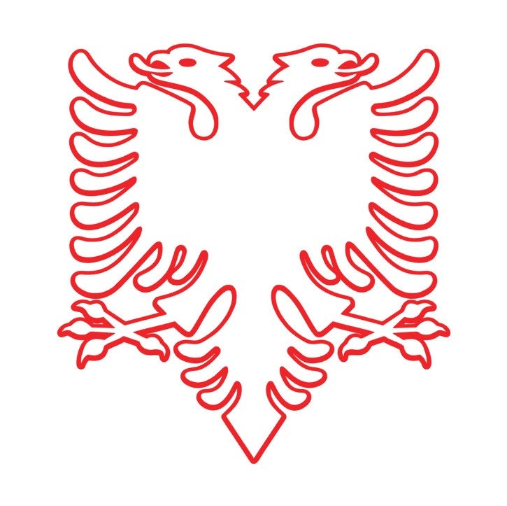 Albania Eagle - Albanian Coat of Arms - Sticker - Etsy