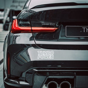 Turbo Power Car Sticker: Boost Your Vehicle's Performance and Style! - Etsy