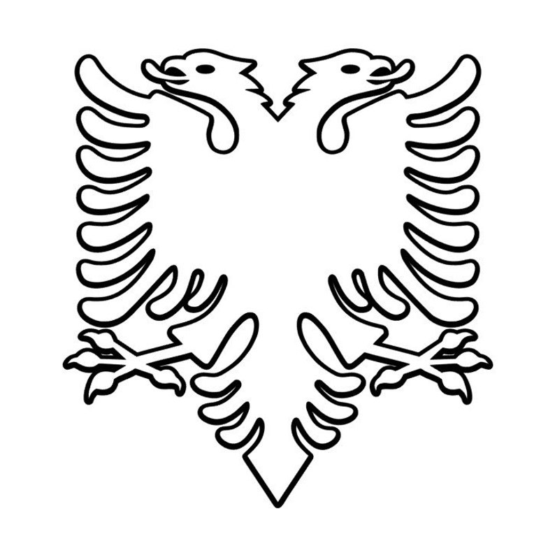 Albania Eagle - Albanian Coat of Arms - Sticker - Etsy