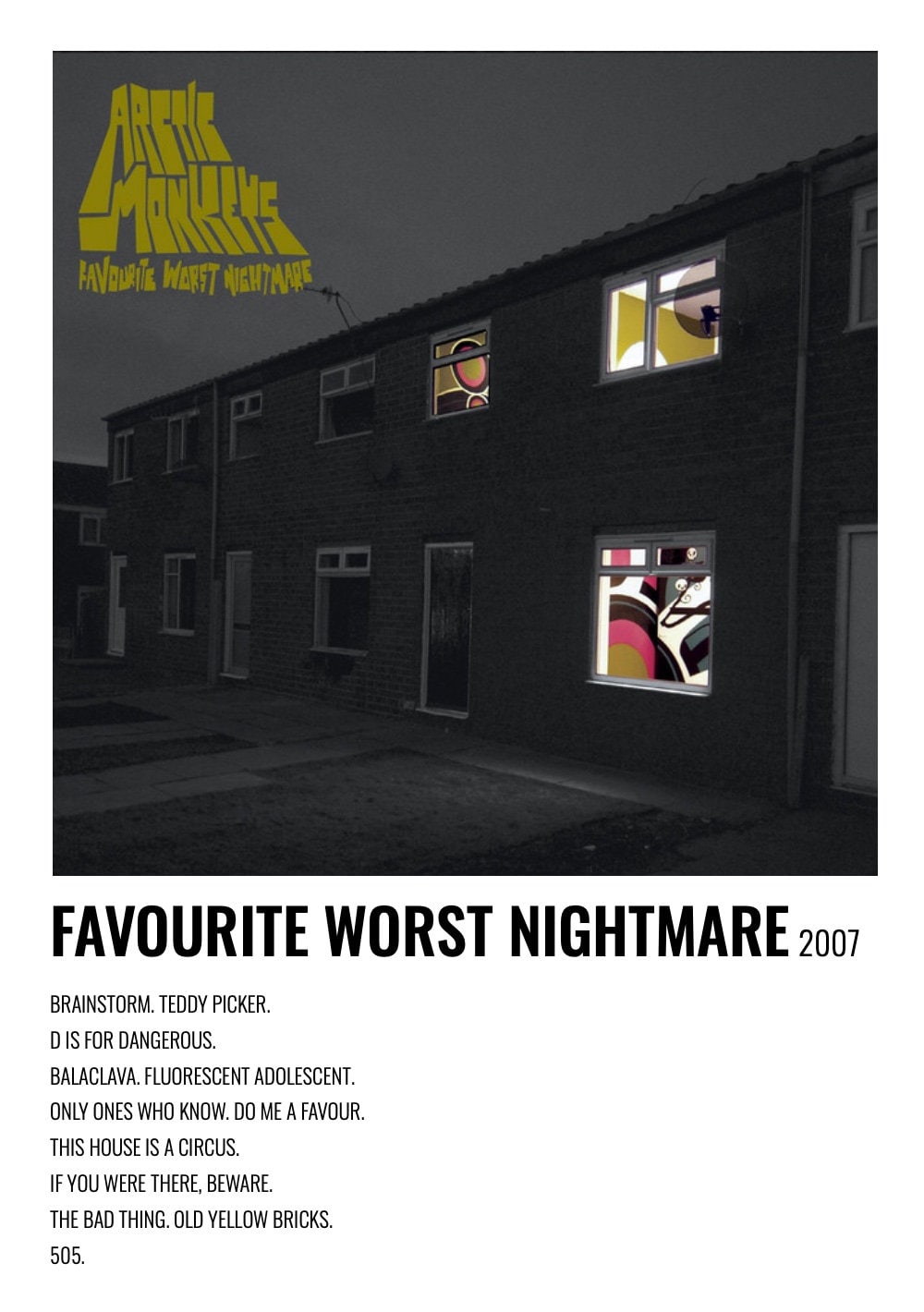 Arctic Monkeys Favourite Worst Nightmare Album Cover
