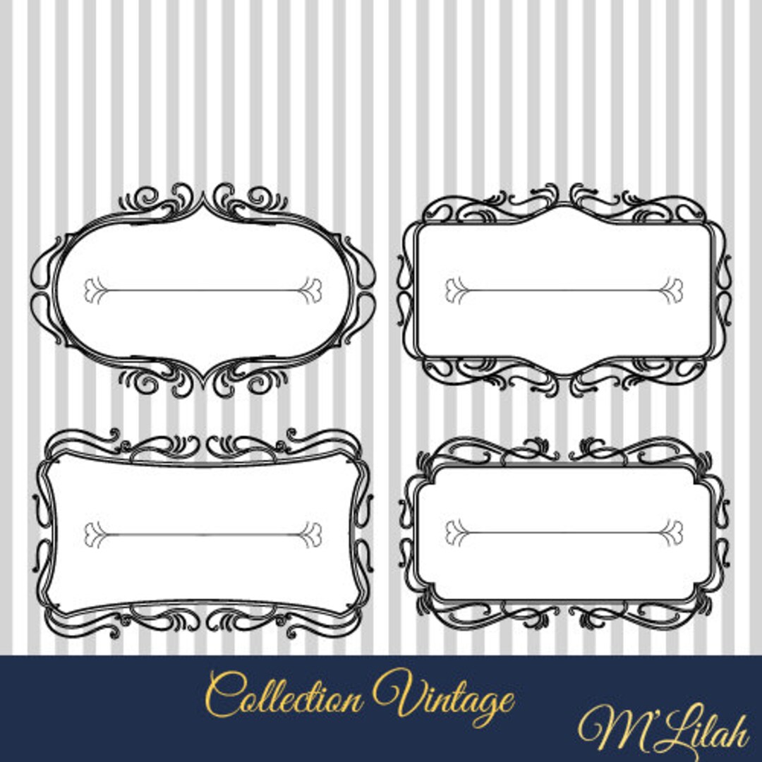 Vintage Labels, Printable 5 Models PDF and JPEG Formats - Etsy