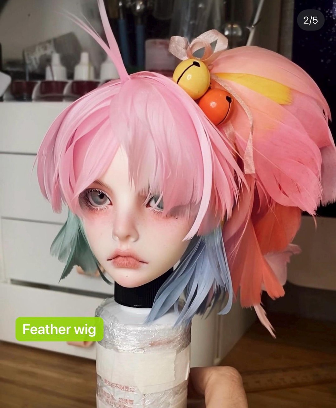 BJD Wigs, Customized Doll Wigs, Mohair Wigs, Synthetic Wig, Feather Wig ...