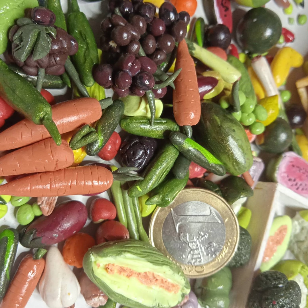 Miniature Fruits and Vegetables of Polymer Clay Scale 1:12 - Etsy