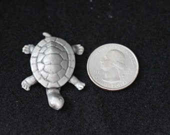 Pewter Turtle Figurine | Etsy