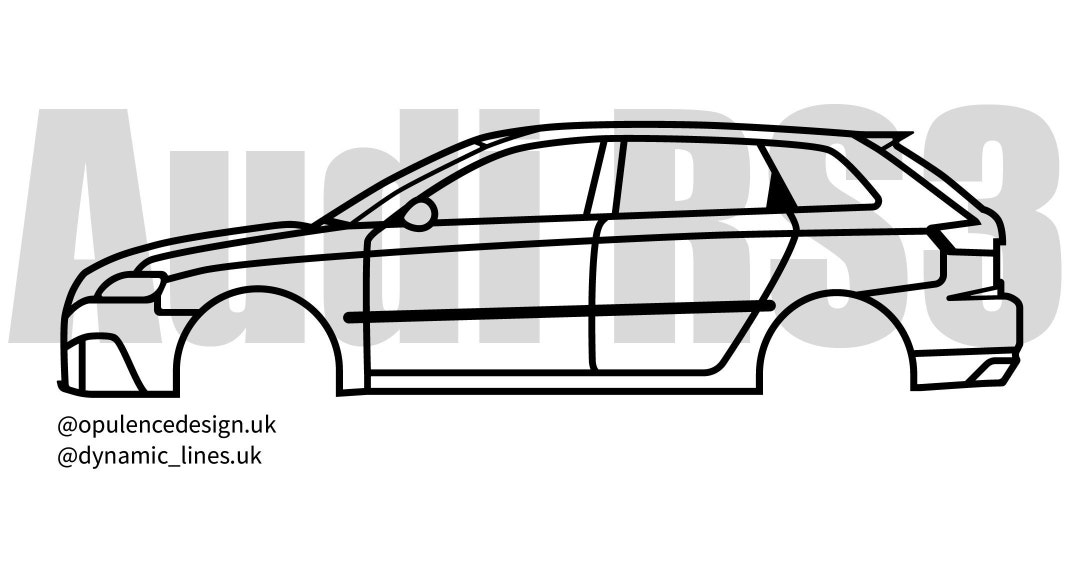 Audi RS3 Silhouette Wall Art Automotive Car Van - Etsy