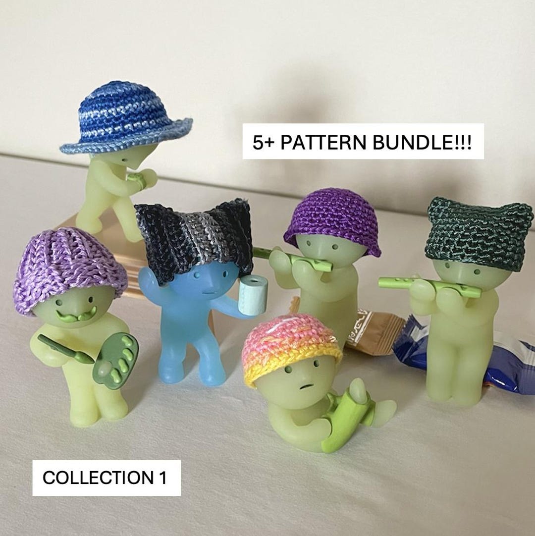 Crochet Hat Pattern Bucket Hat Cap Brim Beanie Easy for Smiski - Etsy