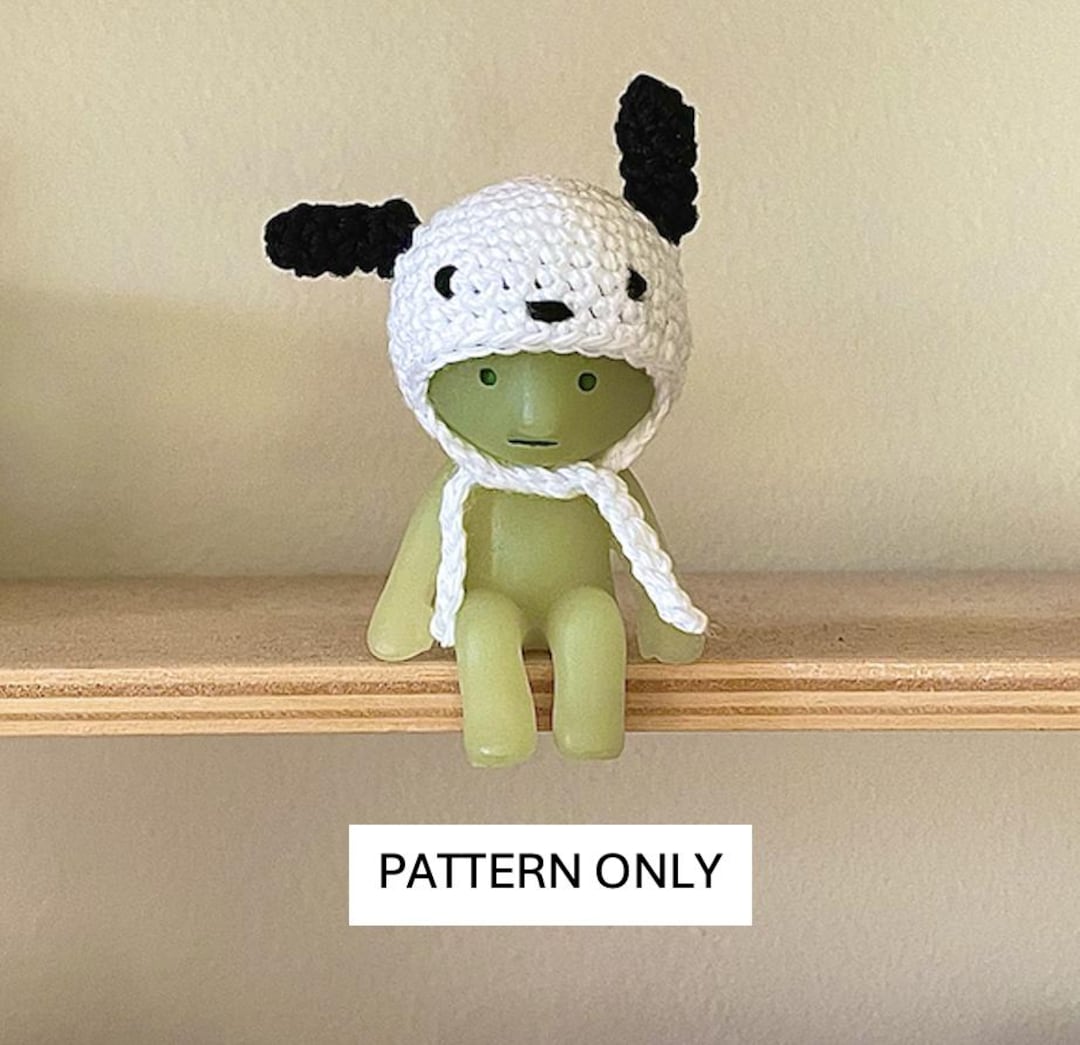 White Dog Smiski Hat Crochet Pattern Smiski Crochet for Smiski Cute Dog ...