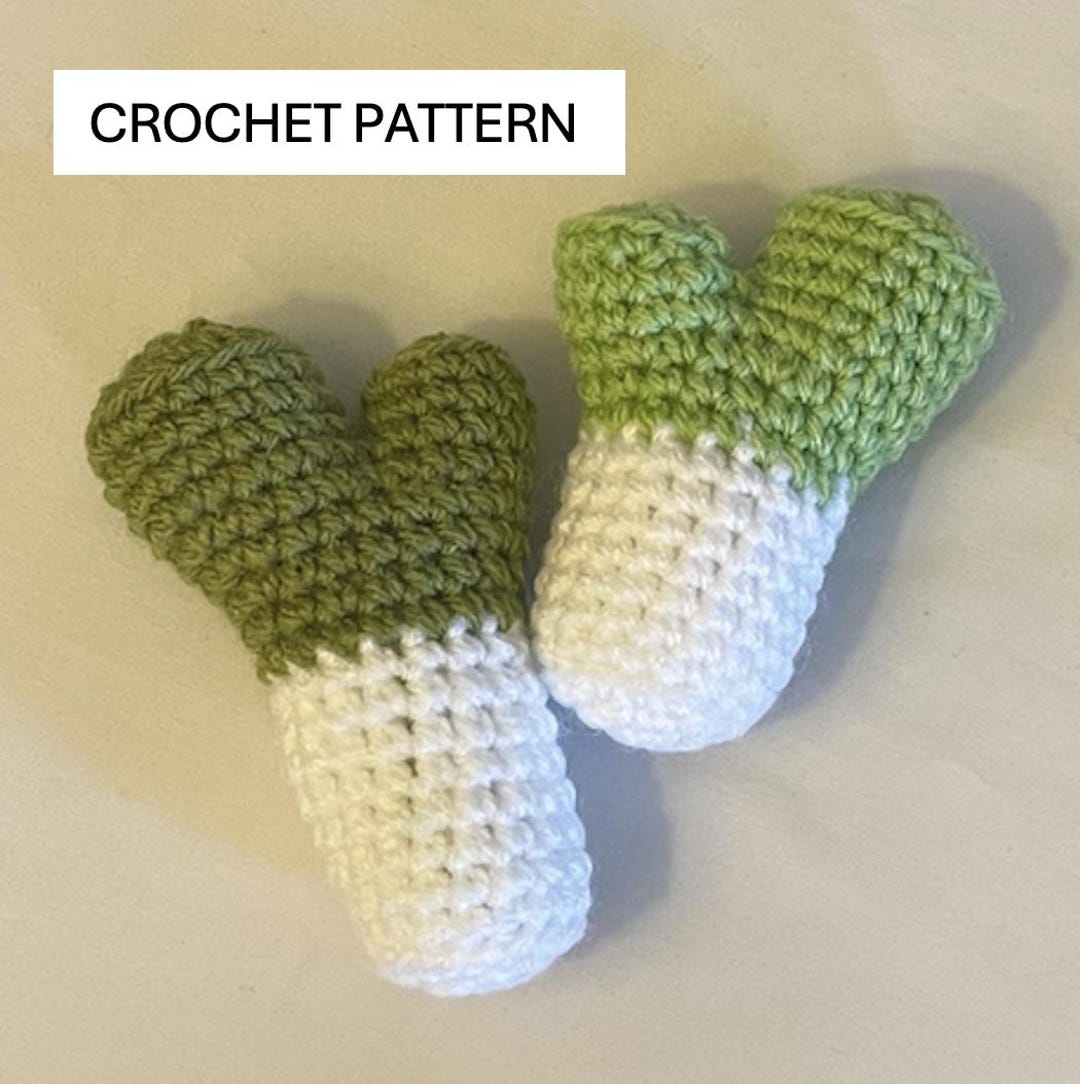 No Sew Crochet Leek Pattern Amigurumi Vegetable Plush Toy Pattern ...