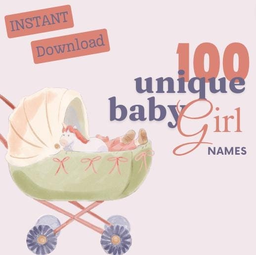 100 Unique Baby Girl Names - Etsy