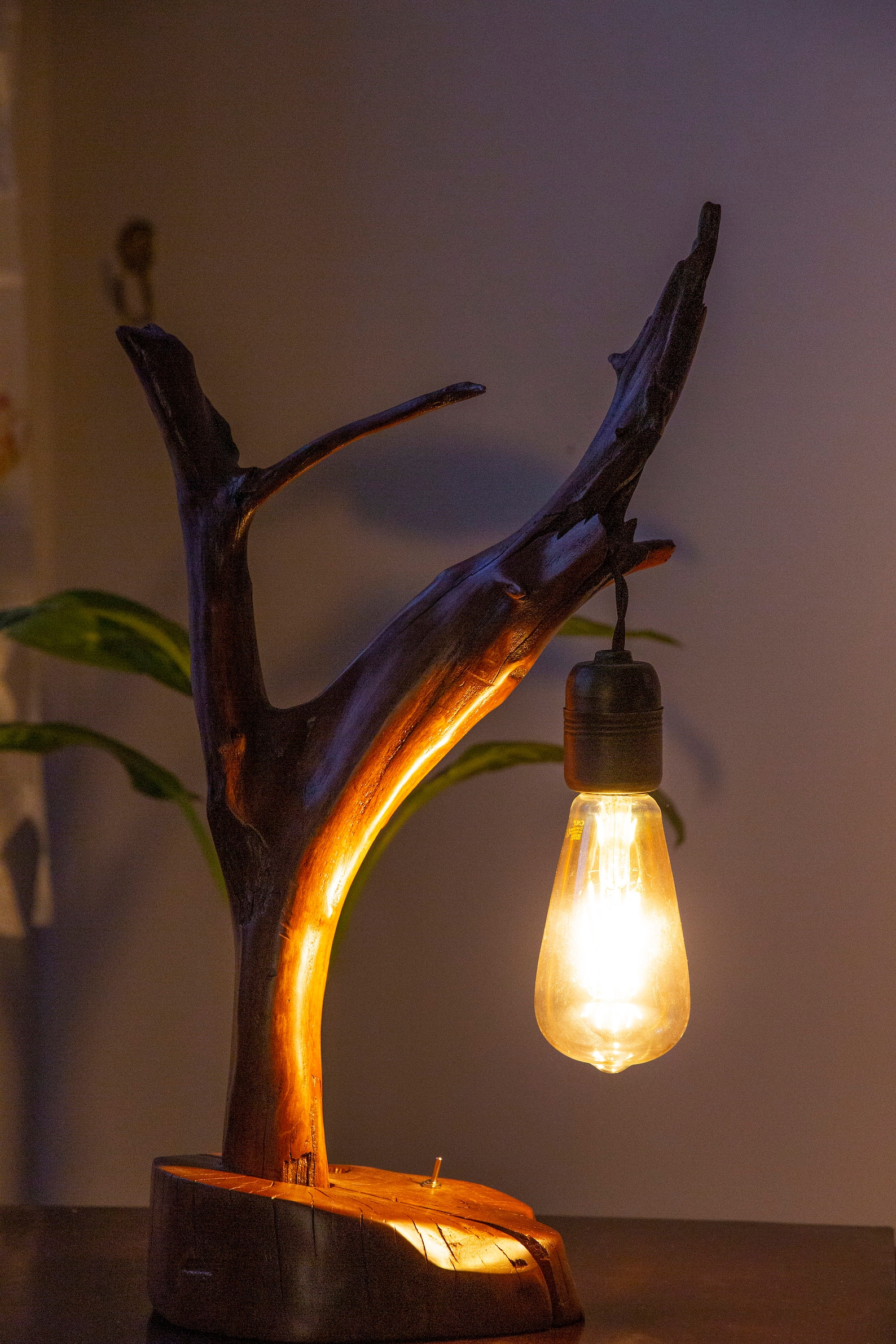 Table Lamp Natural Wood Table Lamp Handmade Table Lamp. - Etsy