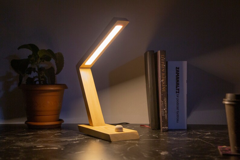 Handmade Desk Lamp /wooden Desk Led Lamp / Handmade Lamp / - Etsy