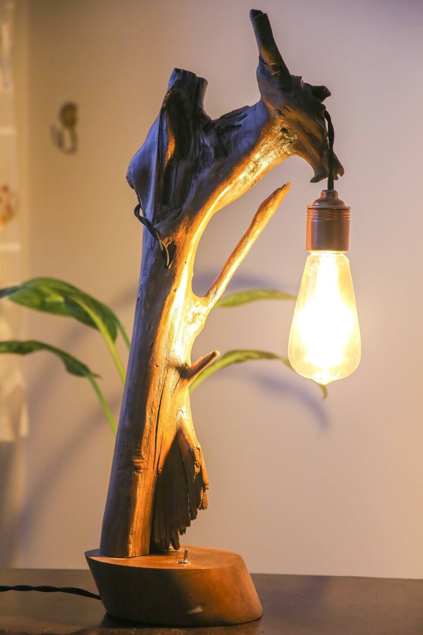 Table Lamp Natural Wood Table Lamp Handmade Table Lamp. - Etsy