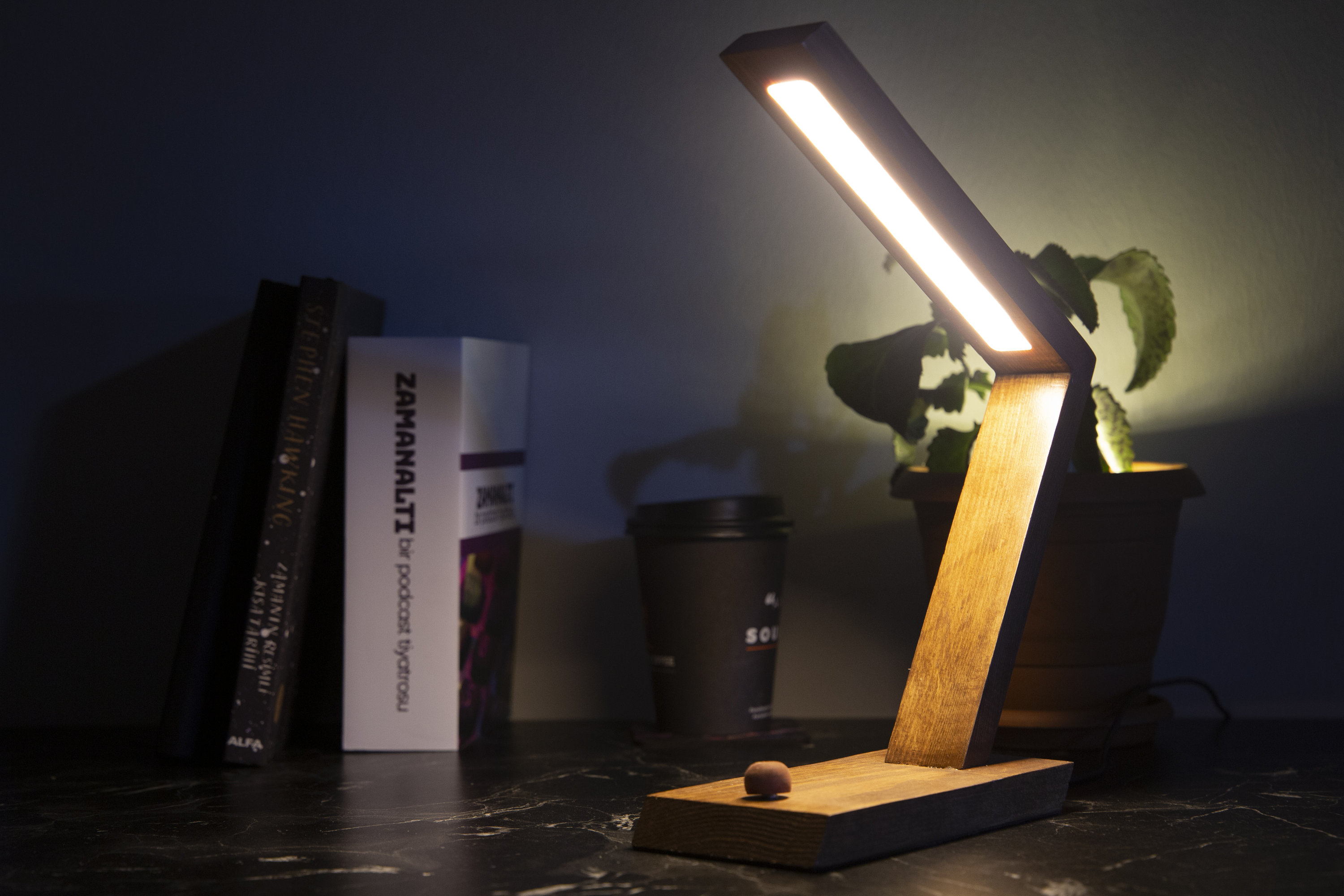Handmade Desk Lamp /wooden Desk Led Lamp / Handmade Lamp / - Etsy