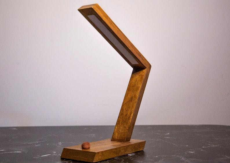 Handmade Desk Lamp /wooden Desk Led Lamp / Handmade Lamp / - Etsy