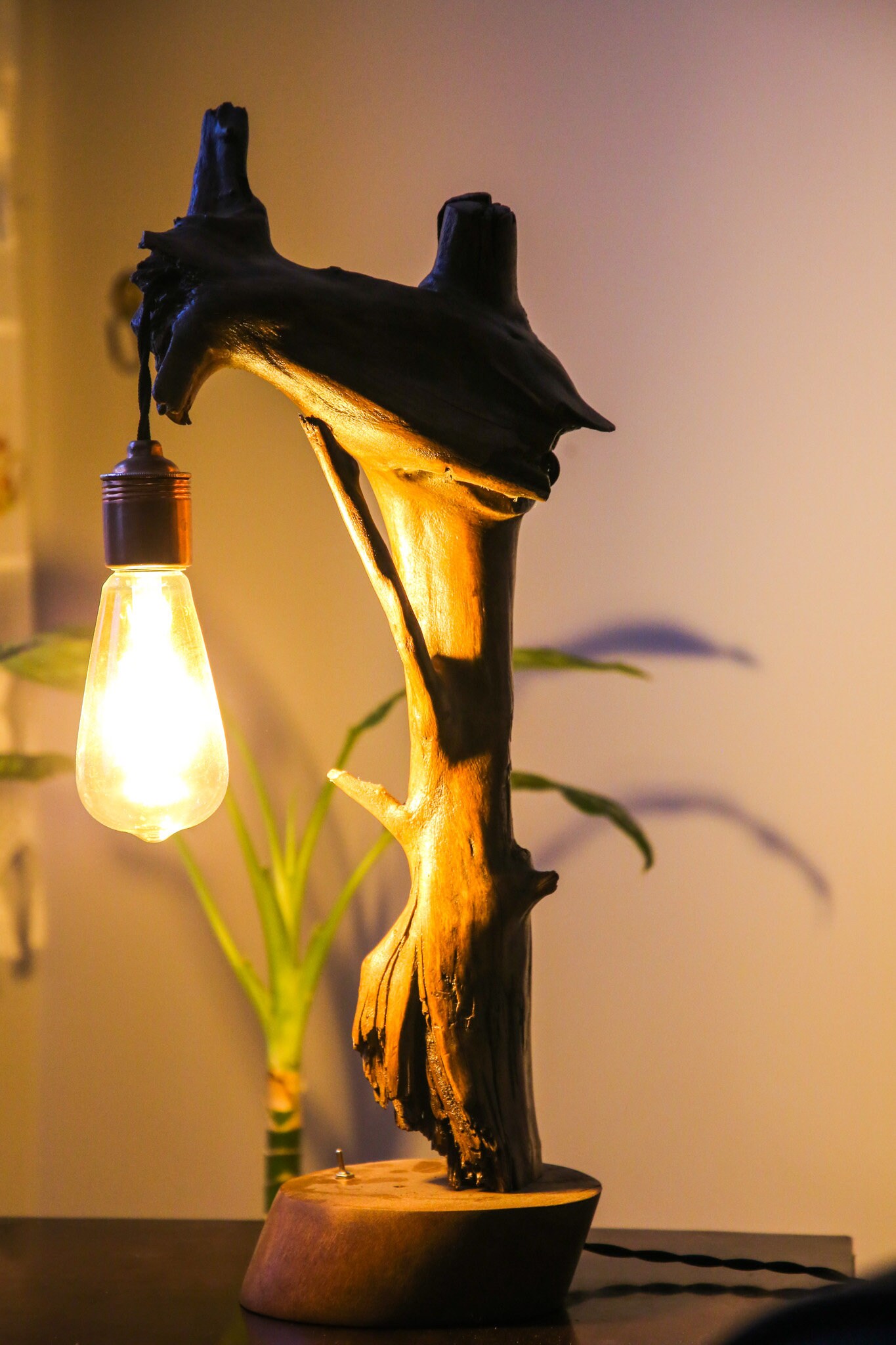 Table Lamp Natural Wood Table Lamp Handmade Table Lamp. - Etsy