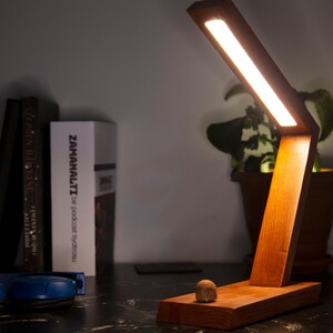 Handmade Desk Lamp /wooden Desk Led Lamp / Handmade Lamp / - Etsy