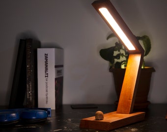 Wooden Study Lamp - Etsy