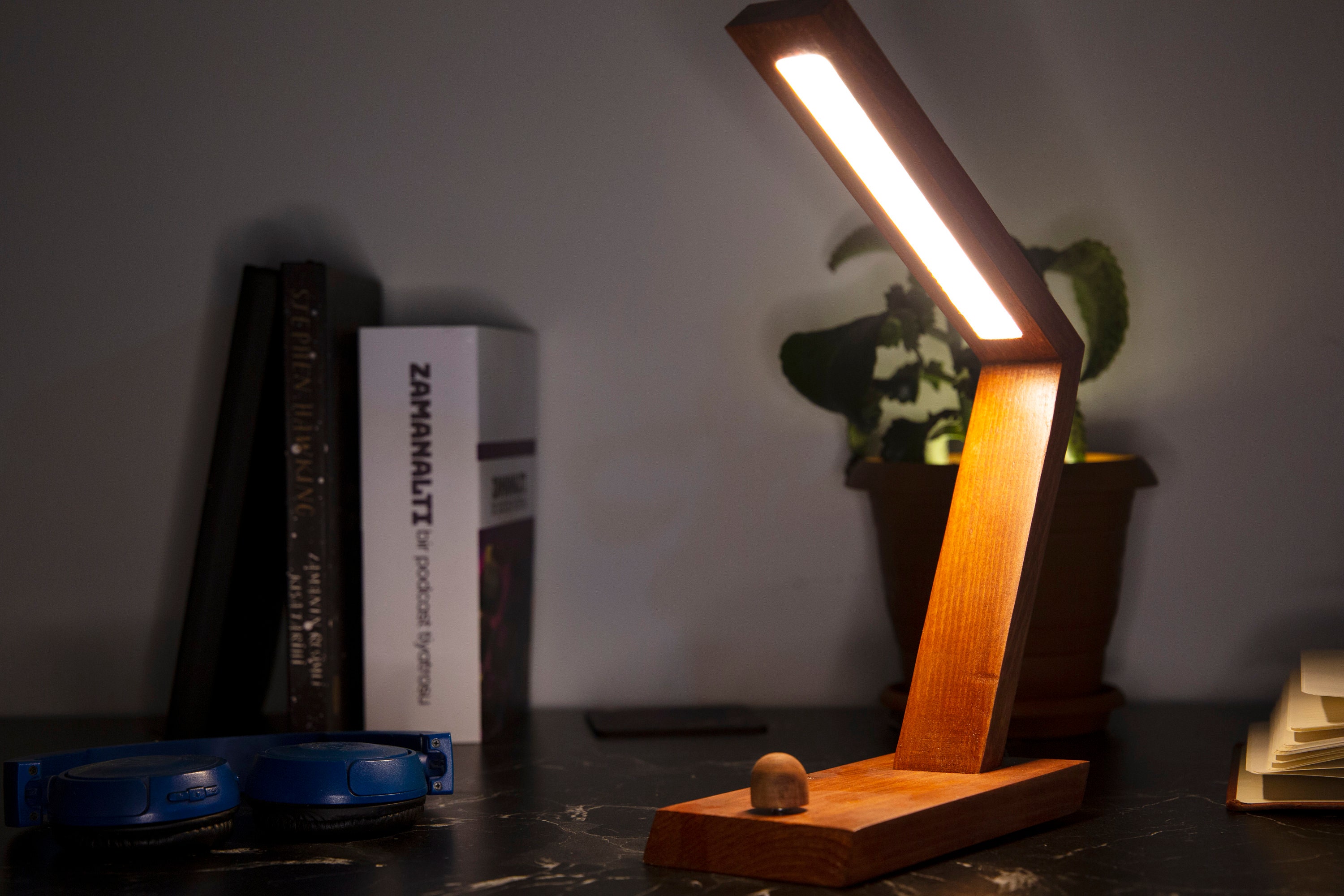 Handmade Desk Lamp /wooden Desk Led Lamp / Handmade Lamp / - Etsy