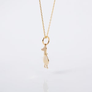 Mini Duck Pendant Necklace - Moving Head Charm in 14k/18k Solid Gold ...