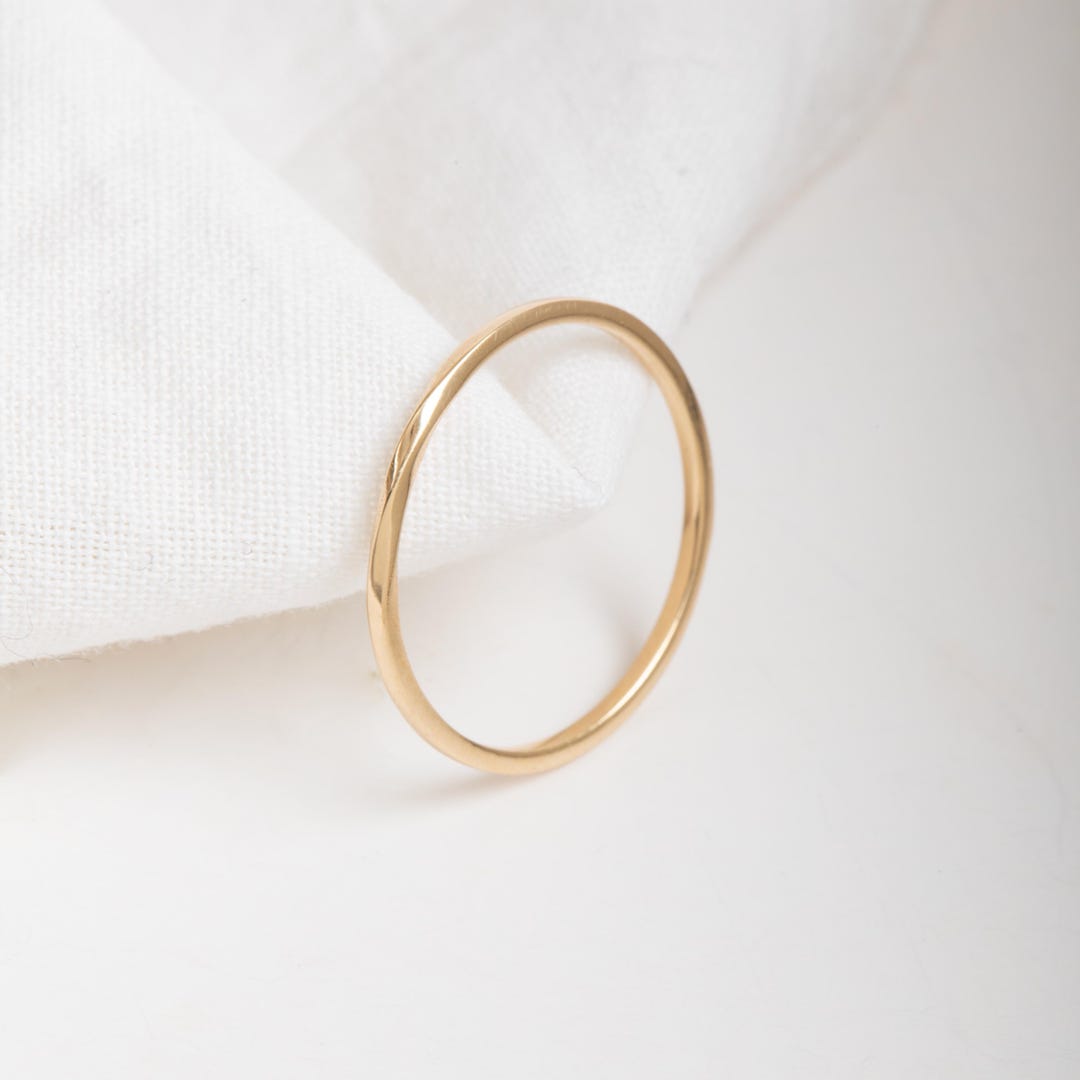 Mobius Twist Ring in 14k 18k Solid Gold • Infinity Symbol Ring ...