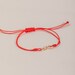 Tiny Fish String Bracelet, 14K 18K Real Gold Red Rope Bracelet ...