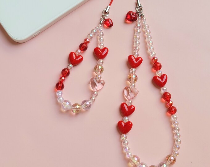 Scarlet Heart Phone Charm - Etsy