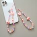 Pink Purple Phone Charm, Lovely Heart, Beaded Phone Strap,cute Phone ...