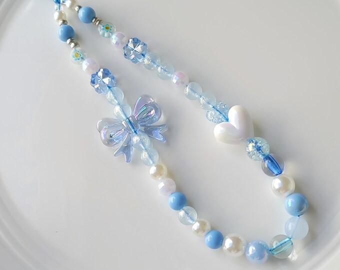 Blue Bow Tie Phone Charm Strap, Phone Lanyard, Phone Accessory, Gift ...