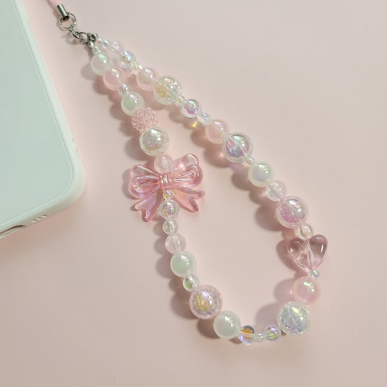 Pink Bow Tie Phone Charm Strap Phone Lanyard Phone - Etsy Canada