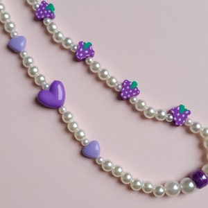 Fruit Phone Charm Strawberry Grape Apple Pearl Phone - Etsy