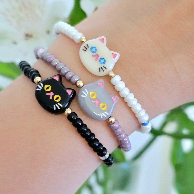 Cat Charm Bracelet - Etsy