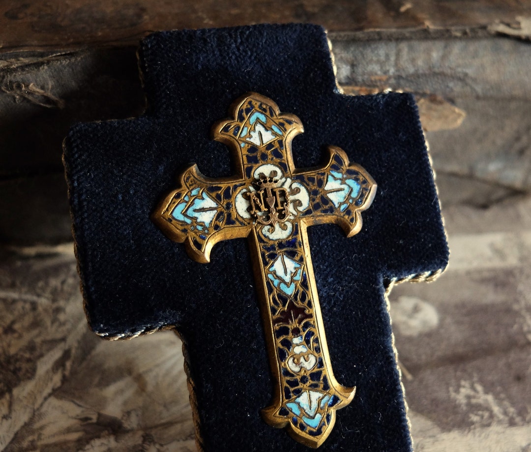 Antique Holy Water Font Corpus Christi / Antique French Champlevé Holy ...