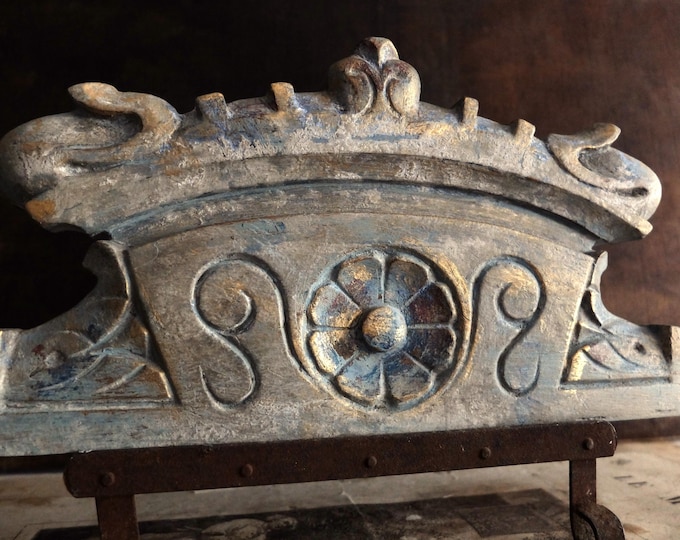 Beautifull Antique Carved Wood Pediment/ Gold Gilded/ Hand Carved ...