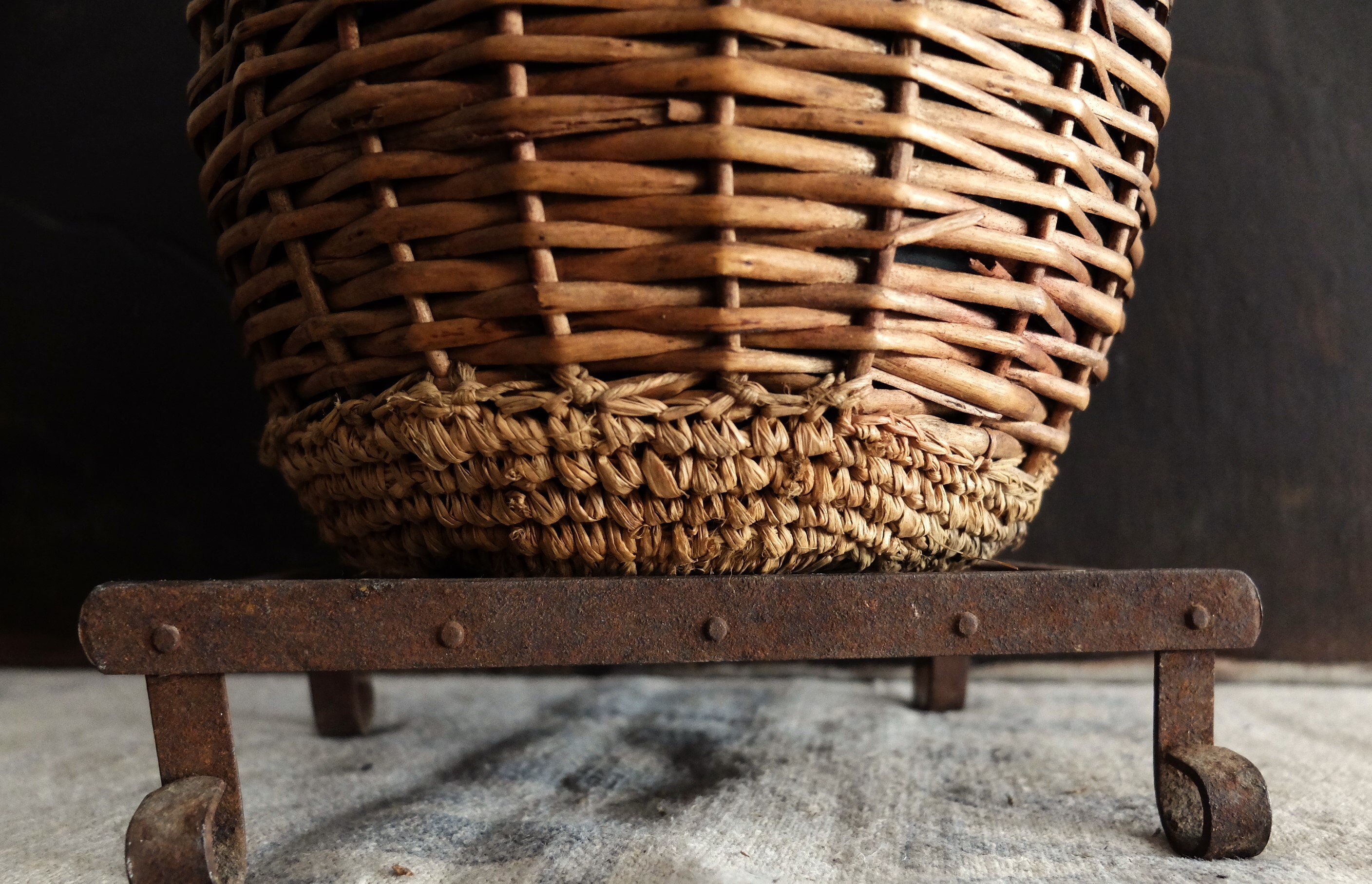 French Demijohn Wine Bottle/ Hand Wrapped Wicker French - Etsy