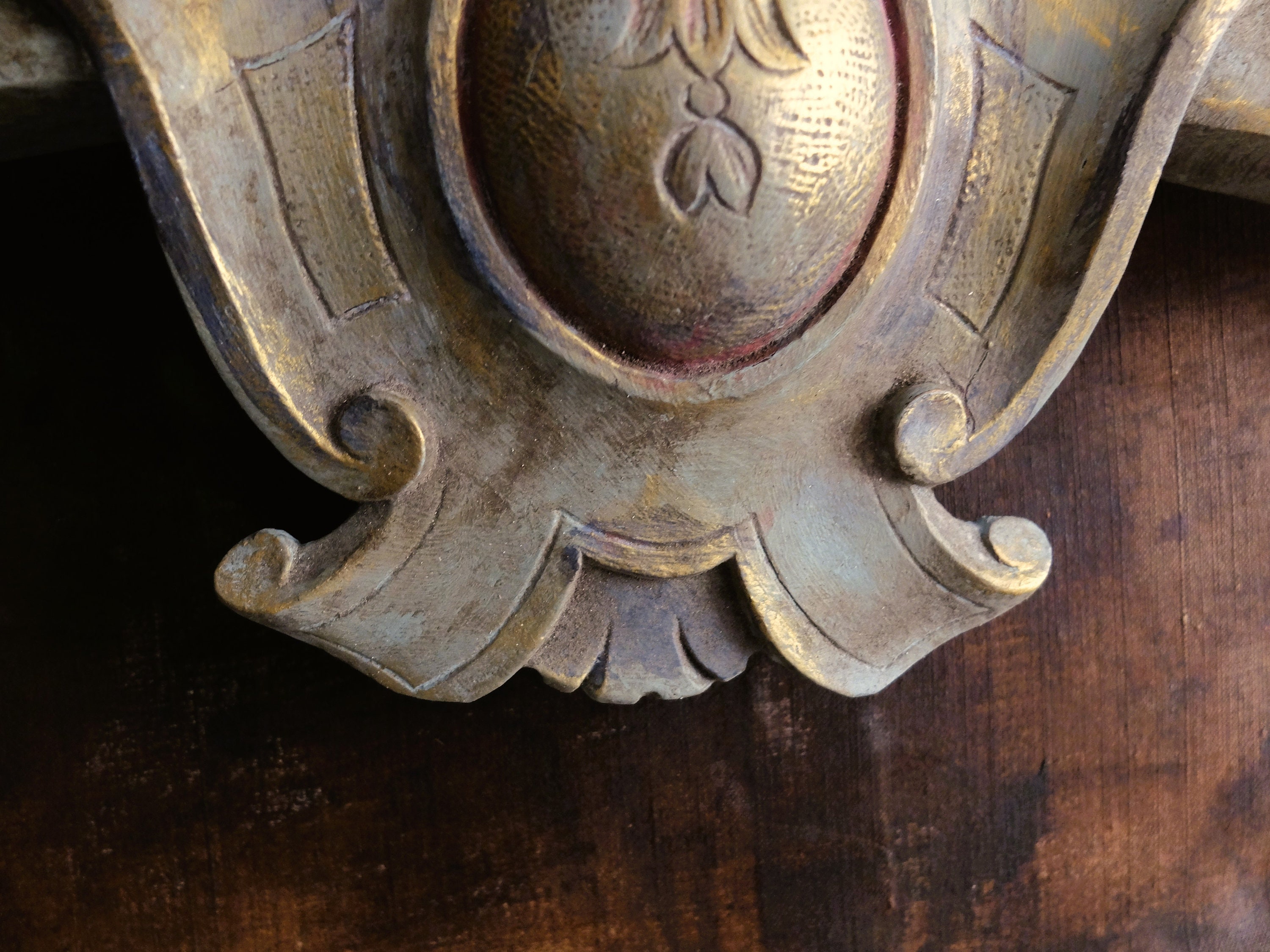 Antique French Carved Wood Pediment/ Gold Gilded/ Architectural Salvage ...