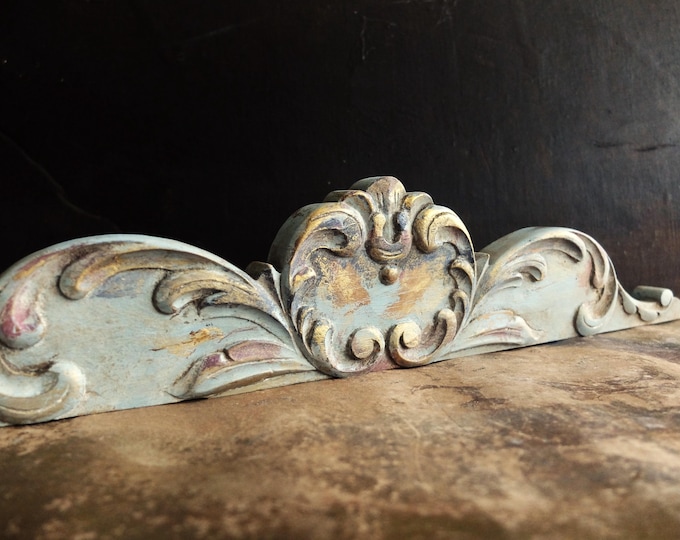 Wooden Pediment / Architectural Salvage Wood/ Rustic Decor - Etsy