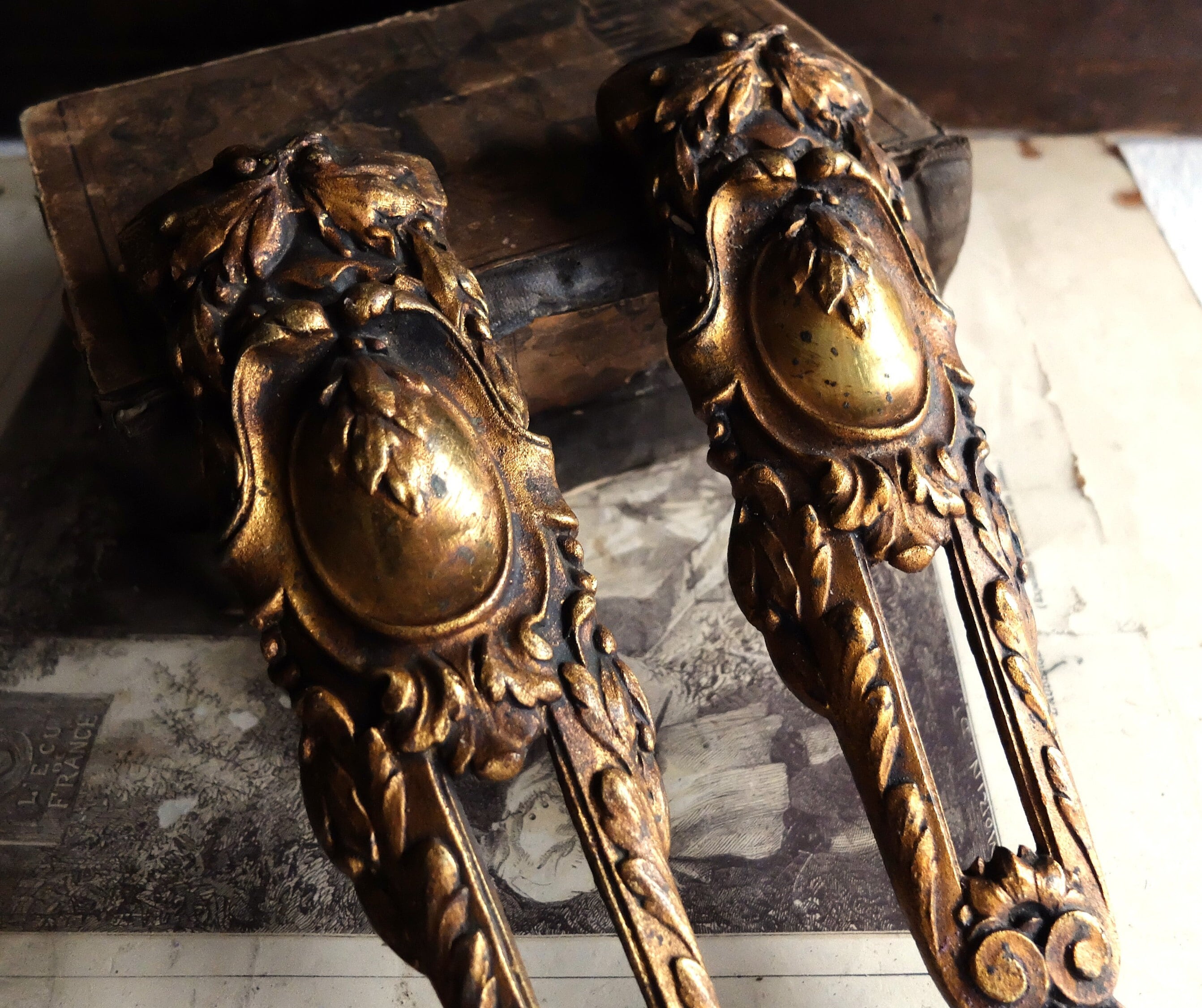 Antique French Gilt Bronze Decorative Furniture/ Decorative Hardware ...