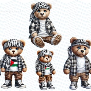 Palestine Bear PNG DTF Bundle - Etsy
