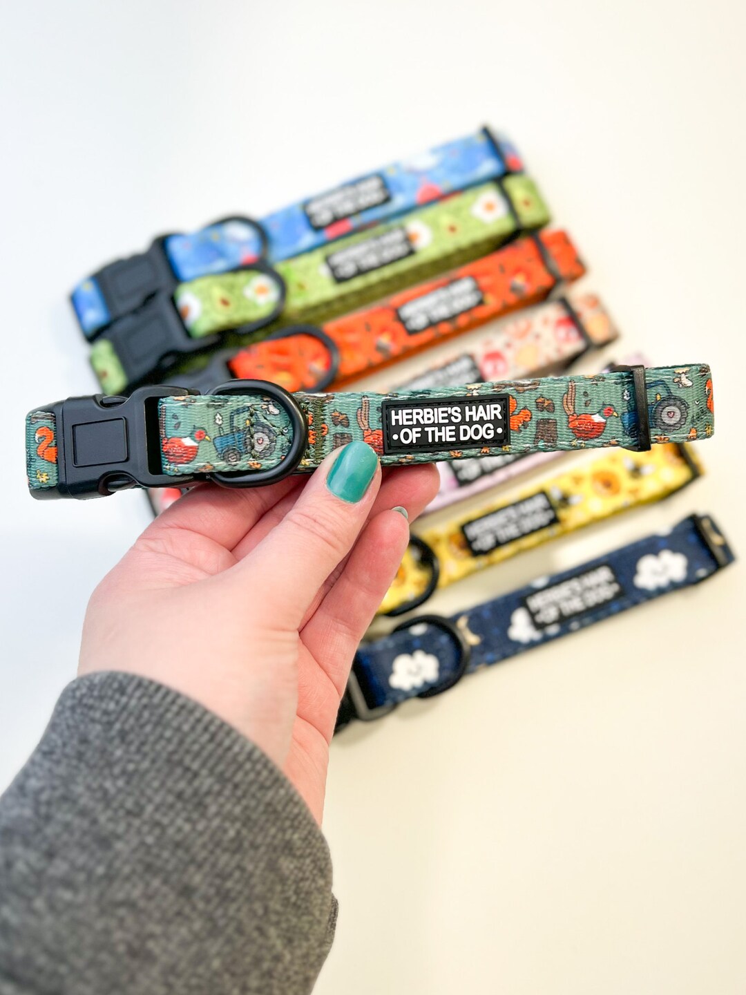 Herbie's Happy Place Dog Collar Green Dog Collar Puppy - Etsy