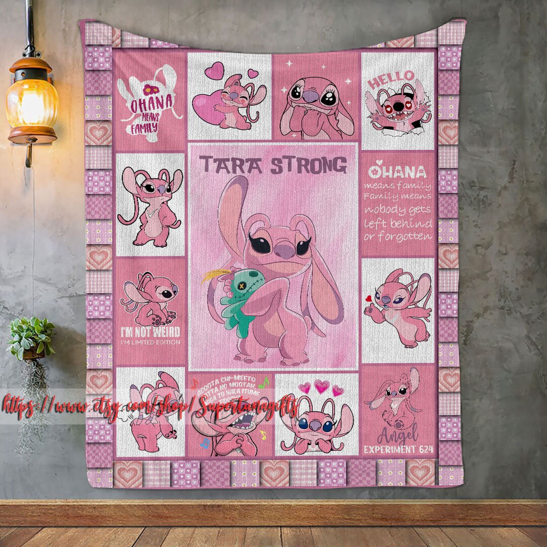 Custom Baby Girl Name Angel Blanket, Personalized Blanket Stitch sold ...