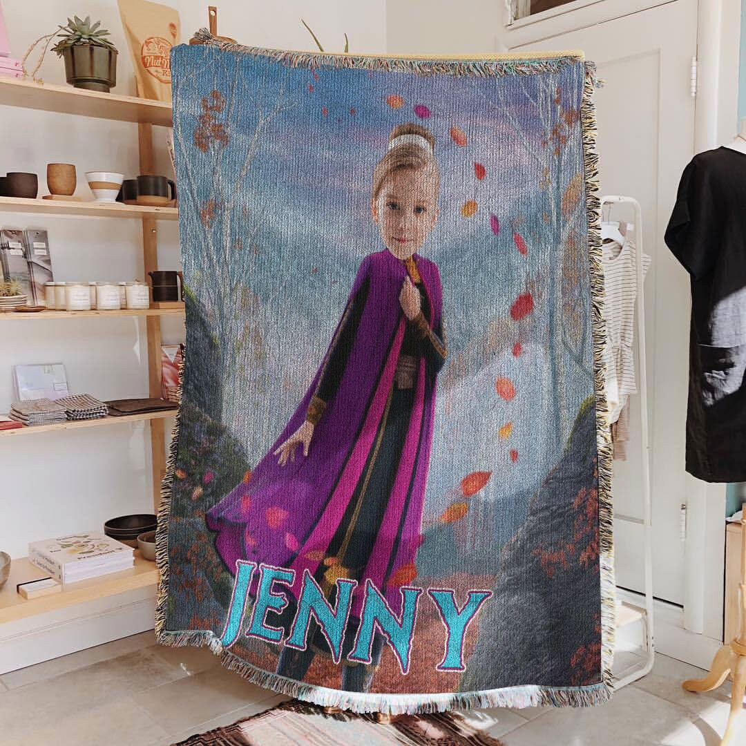 Face Custom Princess Anna Blanket Custom Face Blanket - Etsy