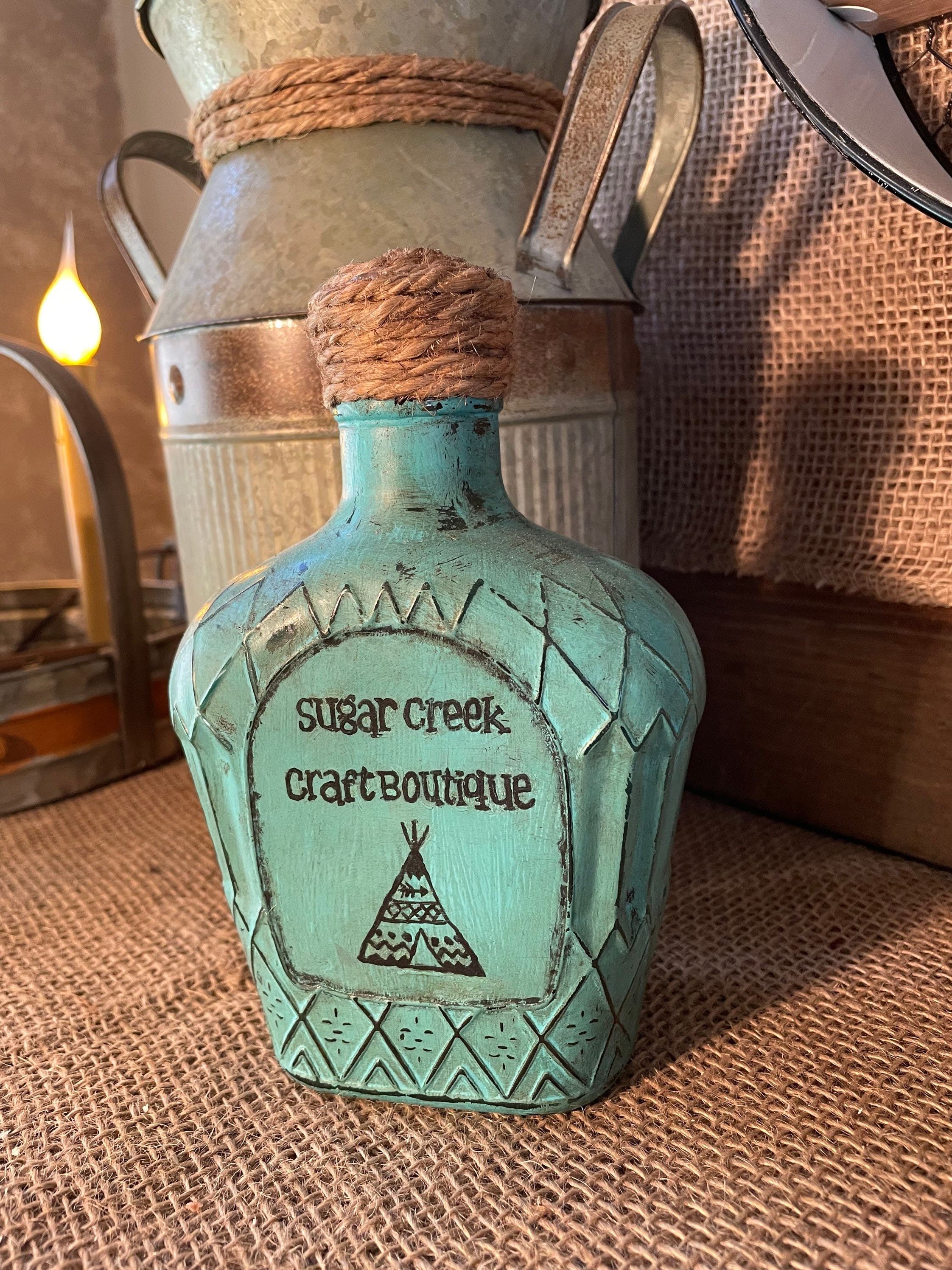 Customizable Antiqued/distressed Pint Crown Royal Bottle - Etsy