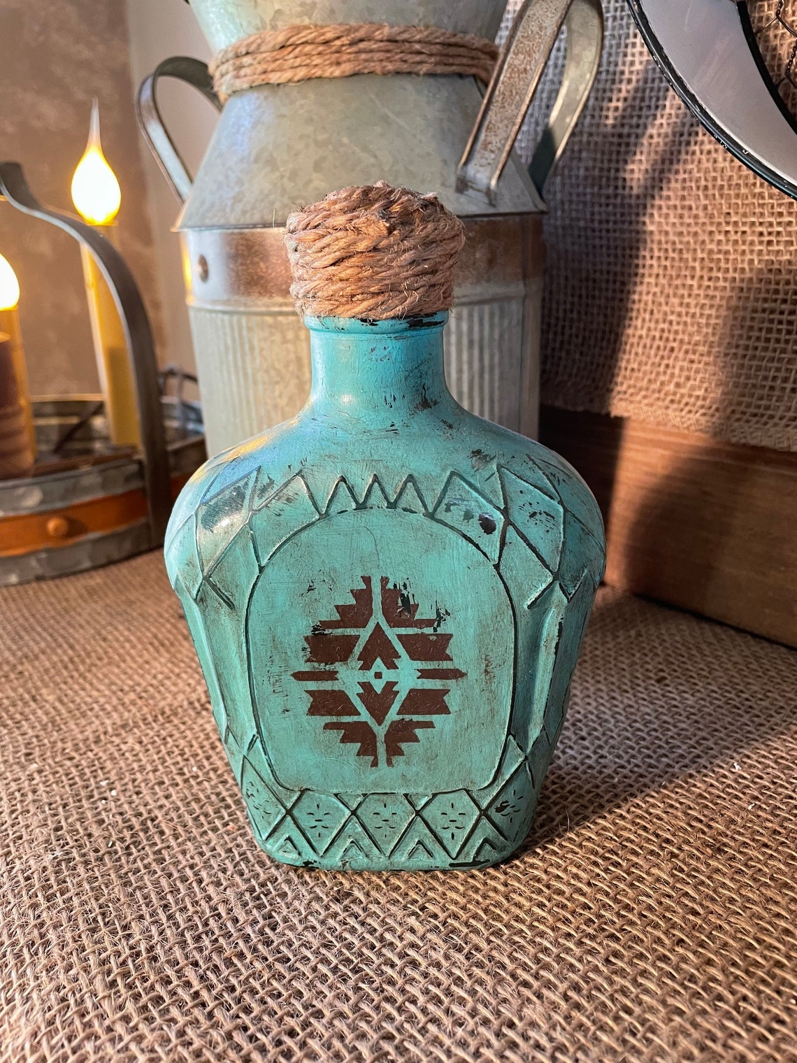 Customizable Antiqued/distressed Pint Crown Royal Bottle - Etsy
