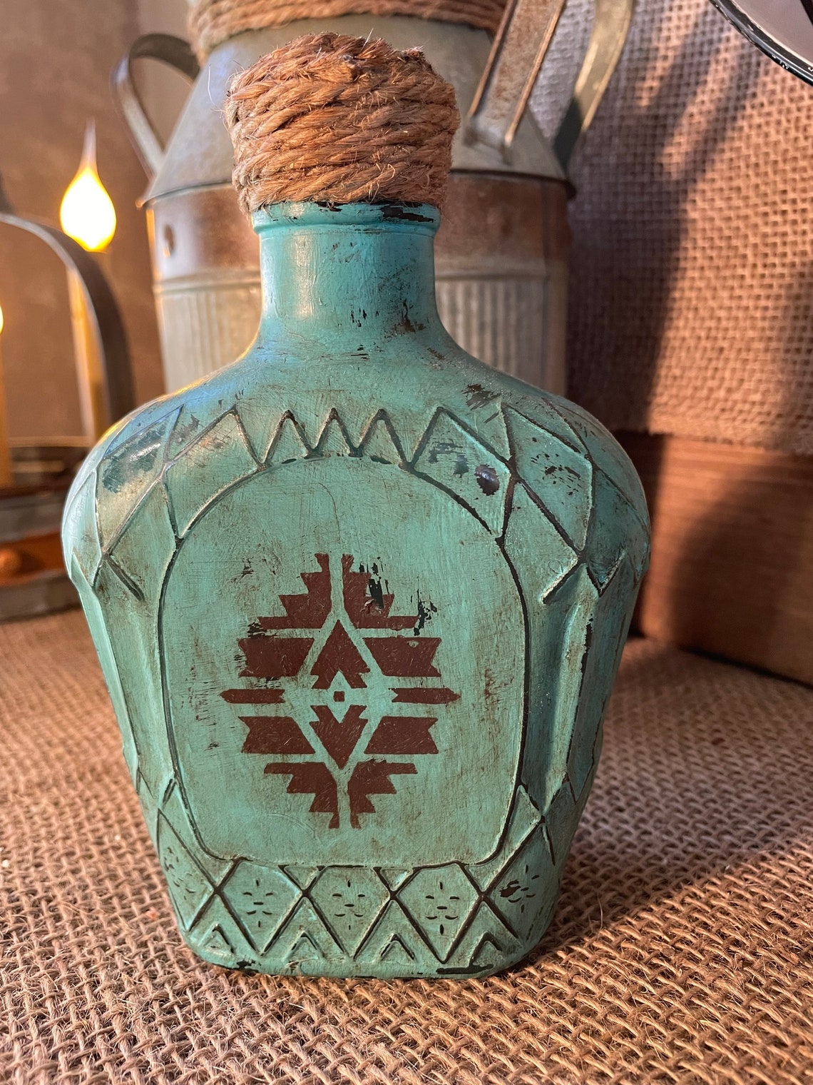 Customizable Antiqued/distressed Pint Crown Royal Bottle - Etsy