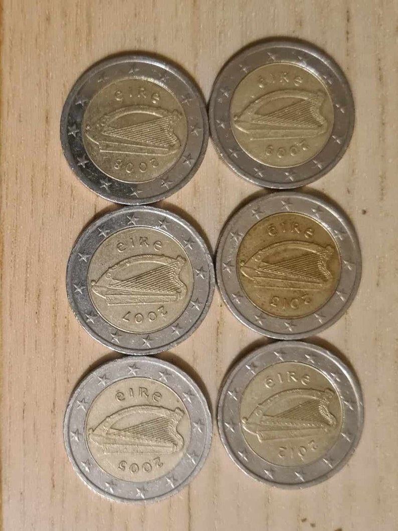 Ireland 2 Euro Coin 2002 - 2015 Harp - Etsy