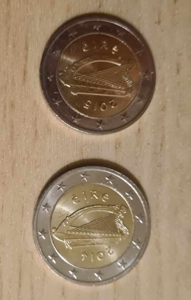 Ireland 2 Euro Coin 2002 - 2015 Harp - Etsy