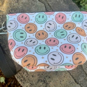 Smileys! Knitting Project Bag, Crochet Zippered Pouch, Yarn Sock Tote ...