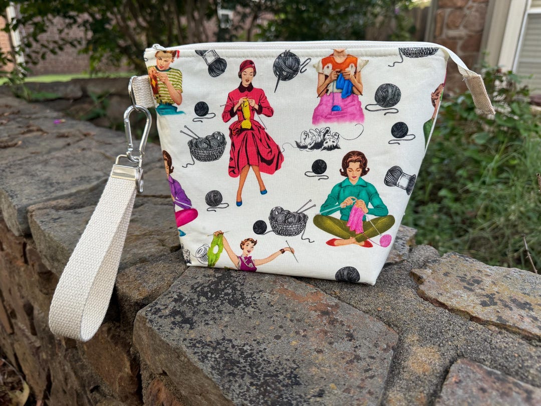 Busy Hands! Knitting Crochet Project Yarn Fiber Craft Bag - Etsy