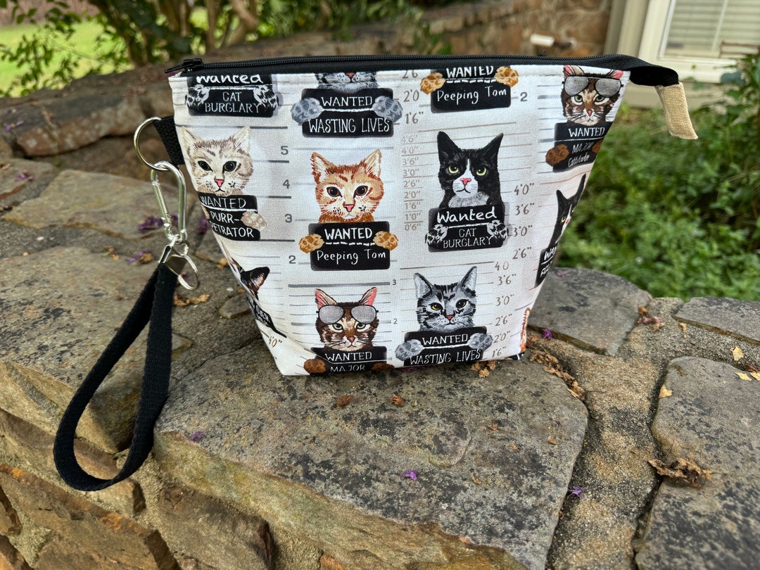 Not Guilty! Project Bag, Knitting and Crochet Zippered Pouch, Yarn Sock ...